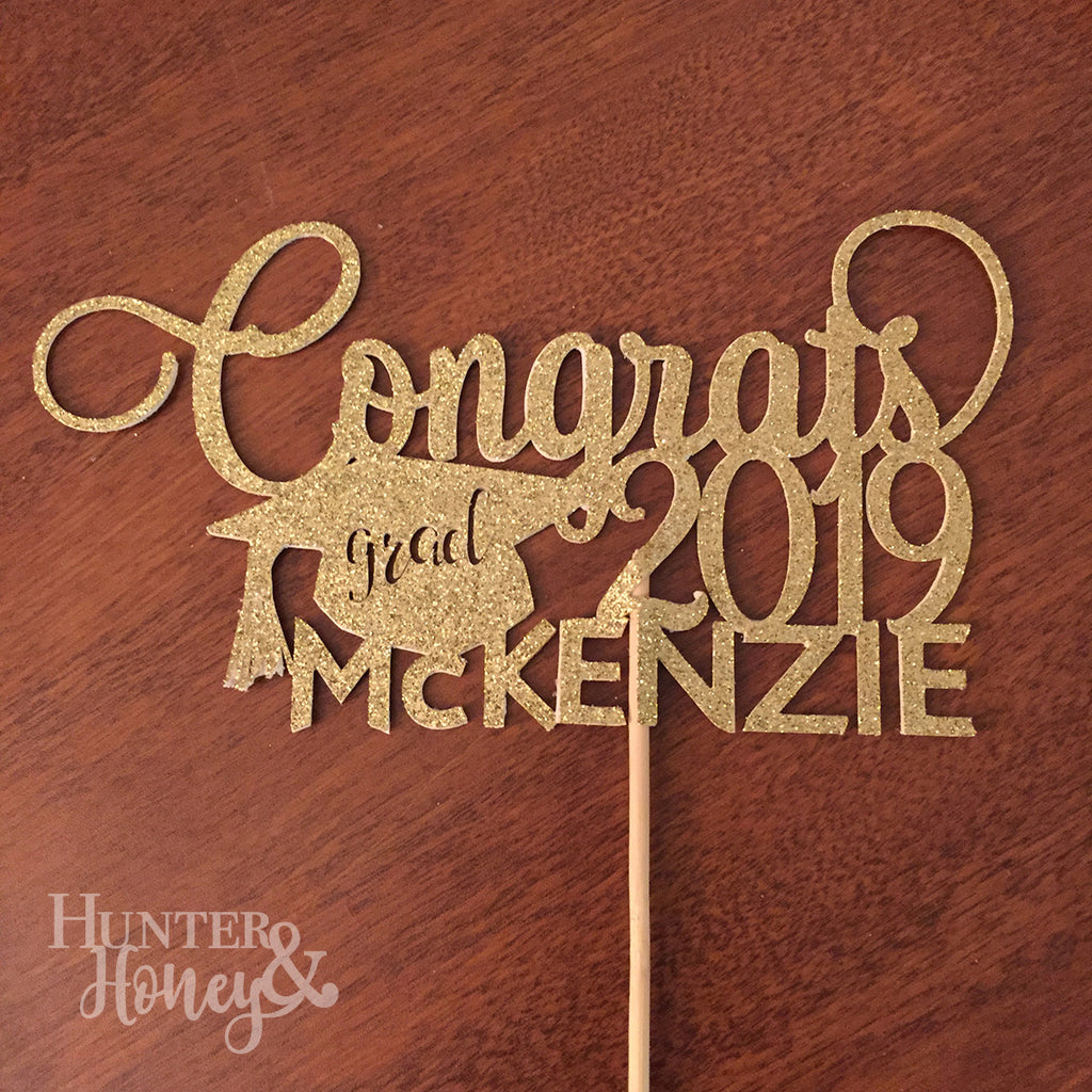 Congratulations Grad Custom 2021 Cake Topper – Hunter & Honey