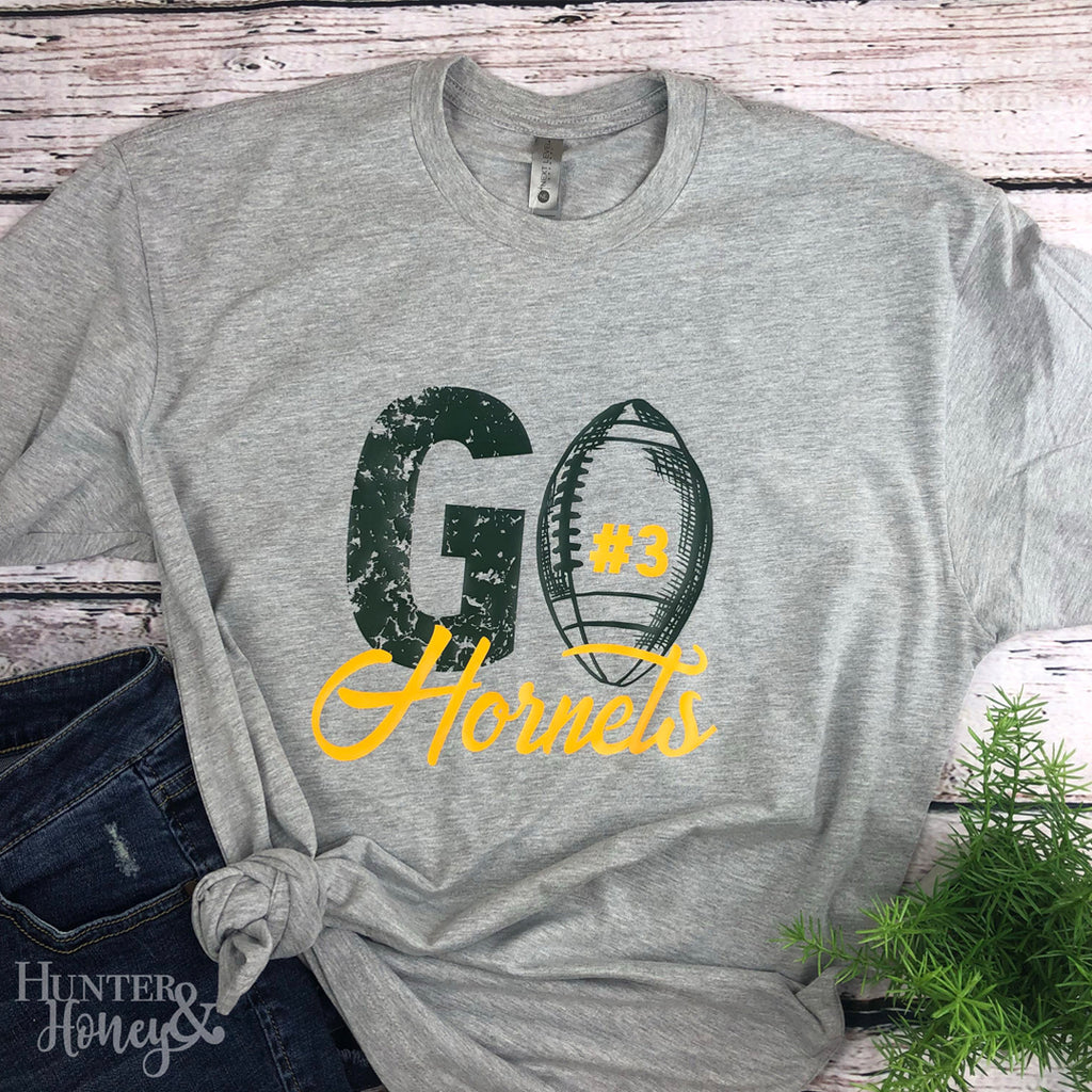 Distressed Go Hornets Football Tee – Hunter & Honey