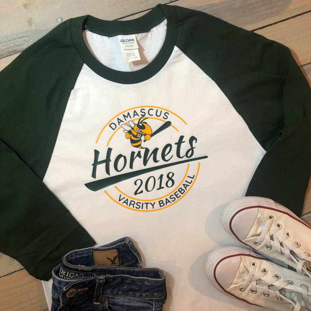 Damascus Hornets Varsity Baseball Raglan – Hunter & Honey